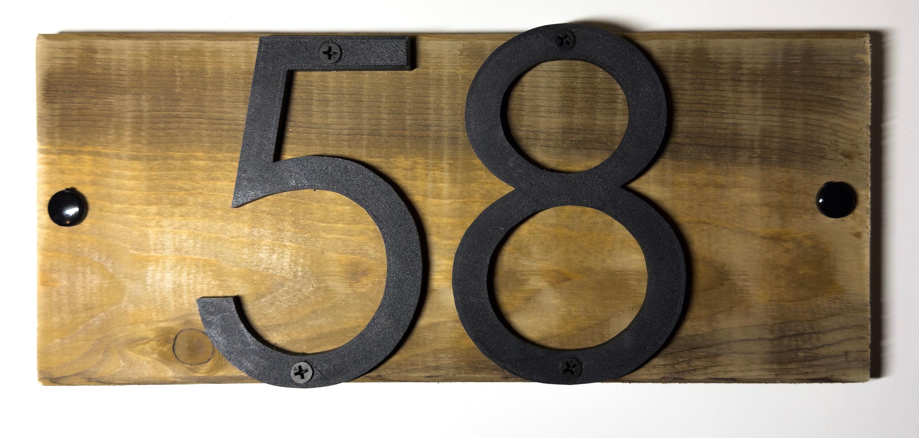 Pre-staged Custom Modern House Numbers, Custom Fonts, 5" Tall, Flat ...