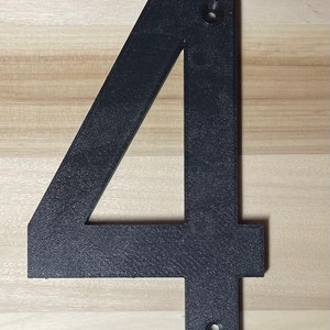 Custom Modern House Numbers, Custom Fonts, 5" Tall, Raised Spacer ...