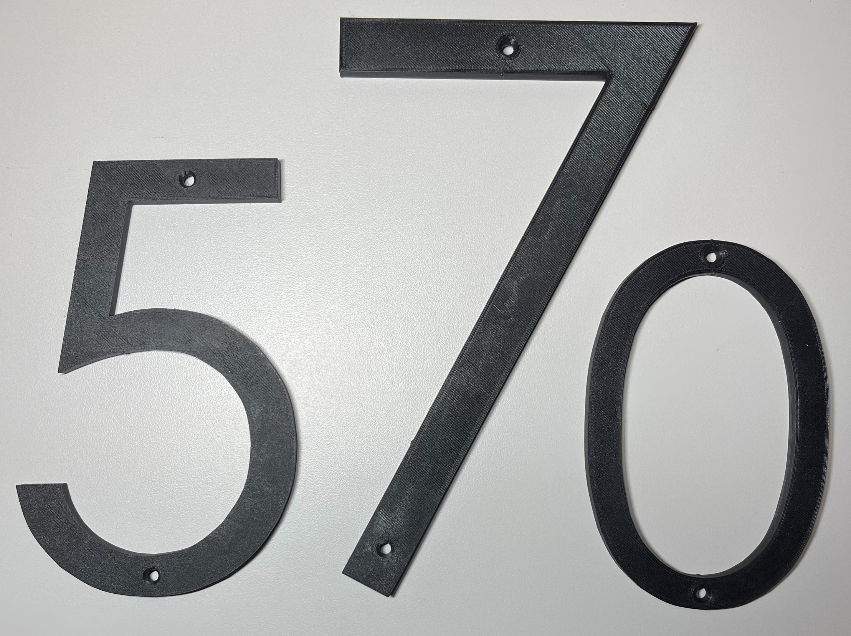 Custom Modern House Numbers, Custom Fonts, 5" Tall, Flat Mounted - Etsy