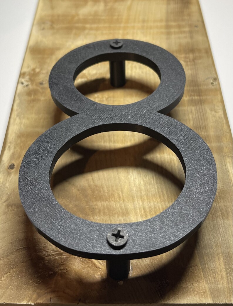 Custom Modern House Numbers, Custom Fonts, 6" Tall, Raised Spacer - Etsy