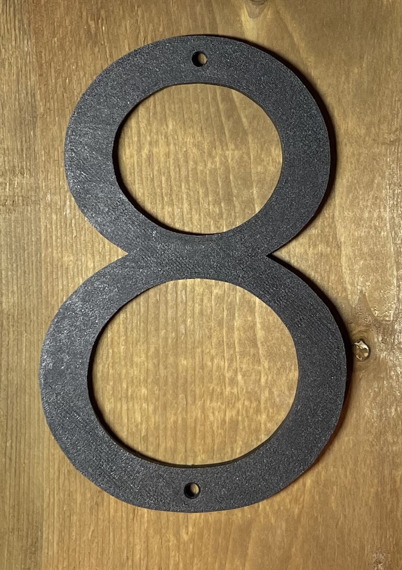 Custom Modern House Numbers, Custom Fonts, 8" Tall, Raised ...