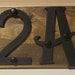 Custom Modern House Numbers, Custom Fonts, 5" Tall, Raised Spacer ...