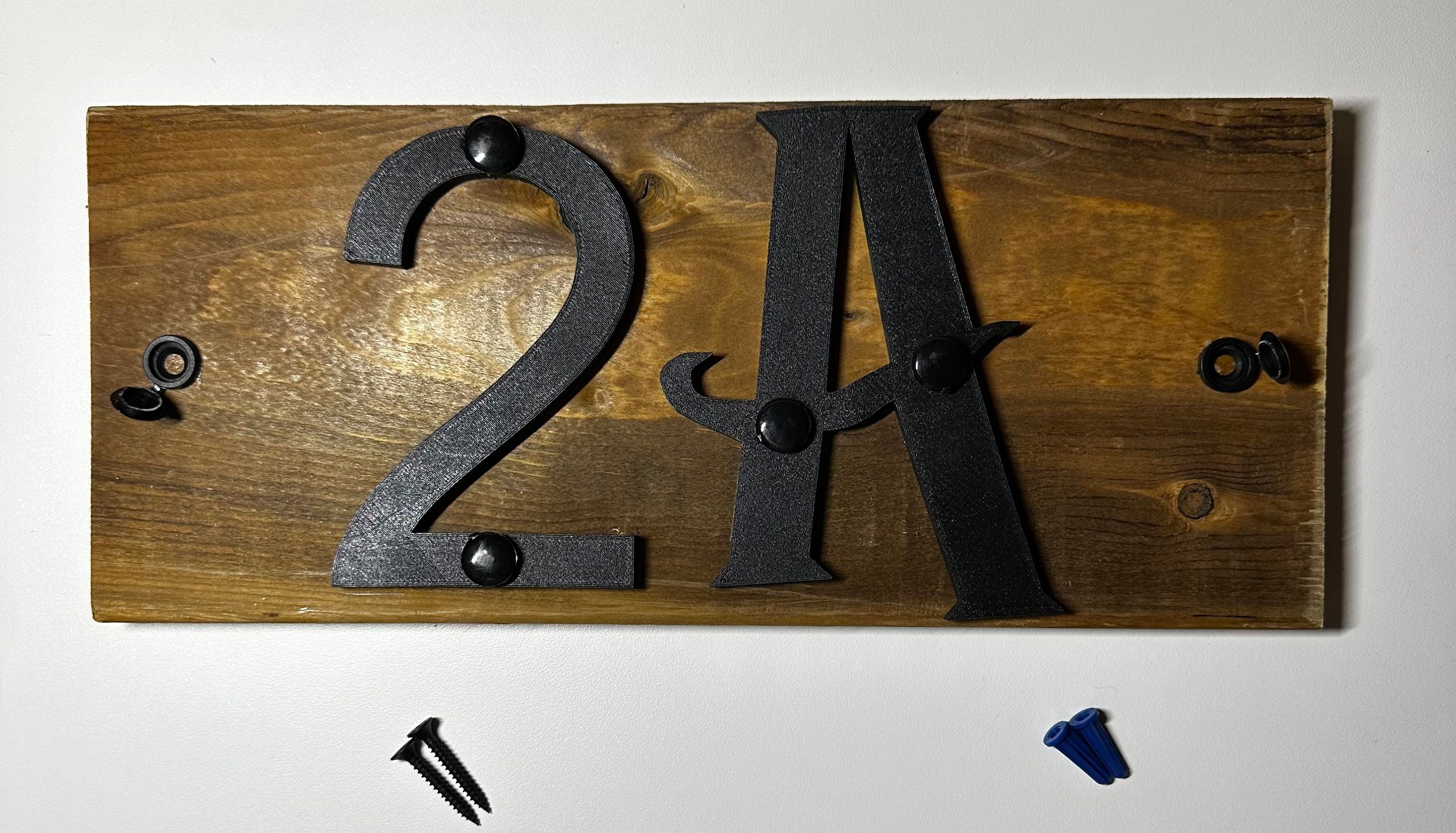 Pre-staged Custom Modern House Numbers, Custom Fonts, 5" Tall, Flat ...