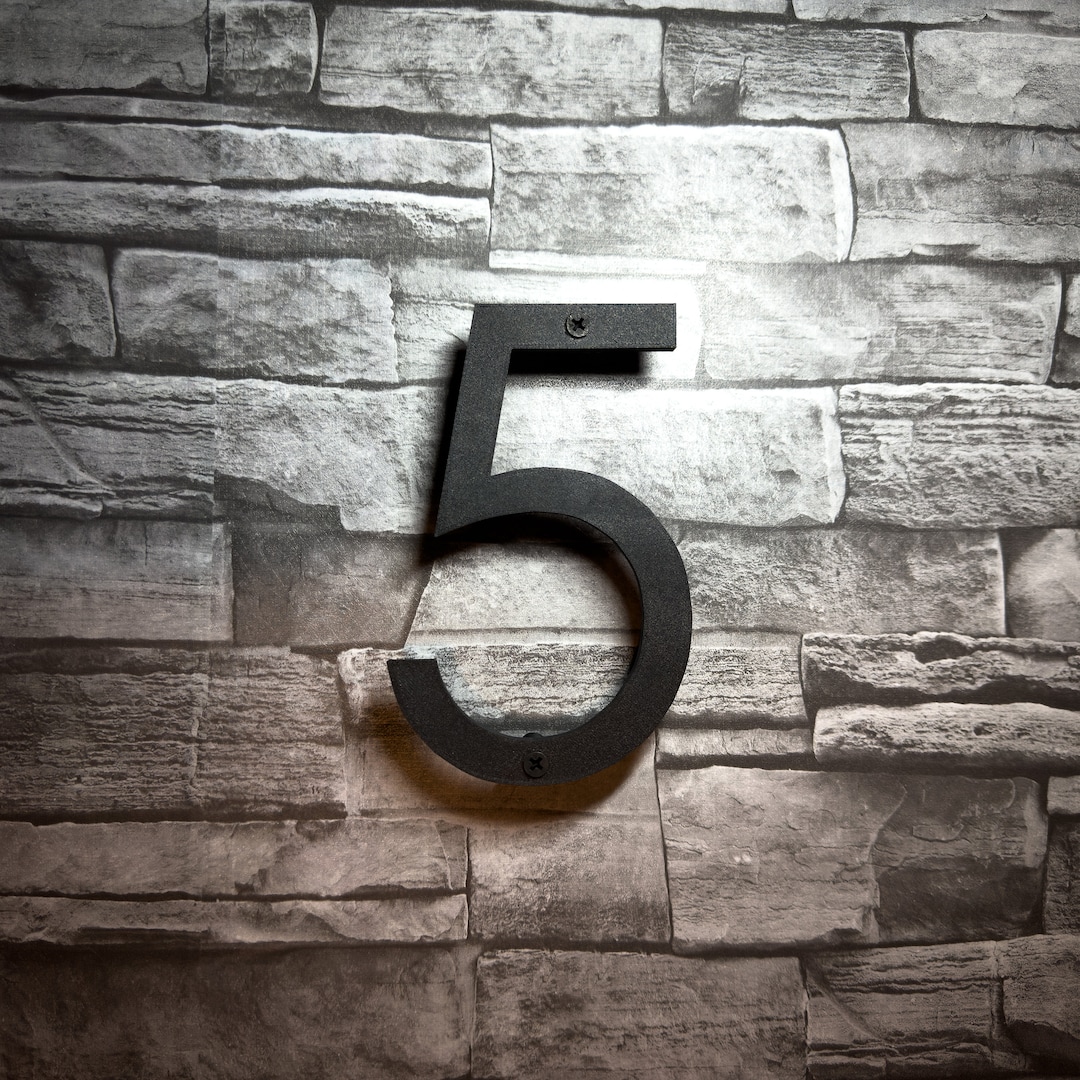 Custom Modern House Numbers, Custom Fonts, 6" Tall, Raised ...