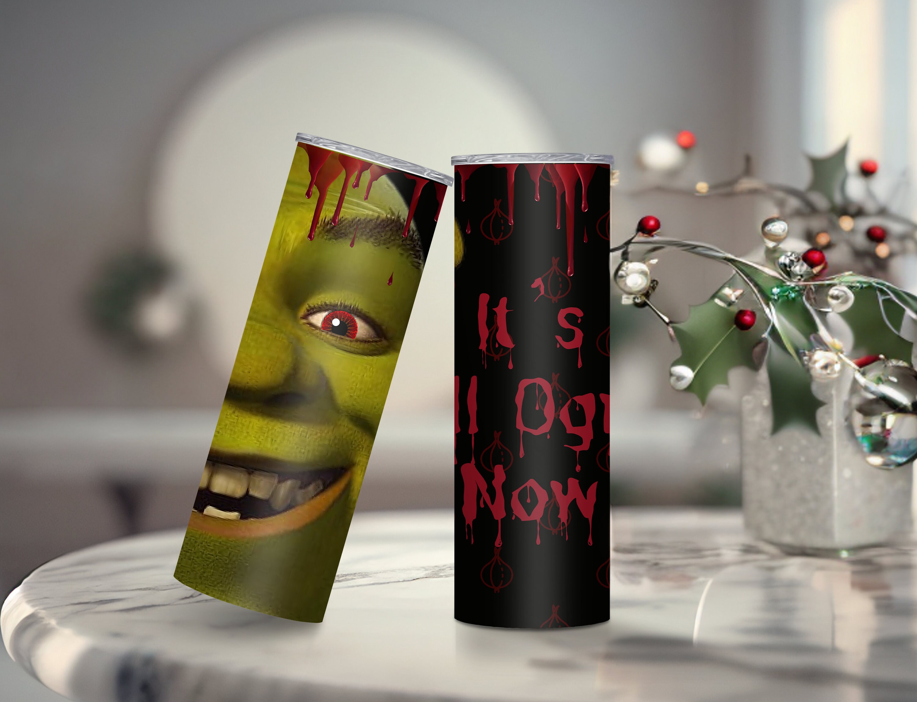 It's All Ogre Now Shrek Ogre Tumbler Design, 20oz Skinny Tumbler Wrap ...