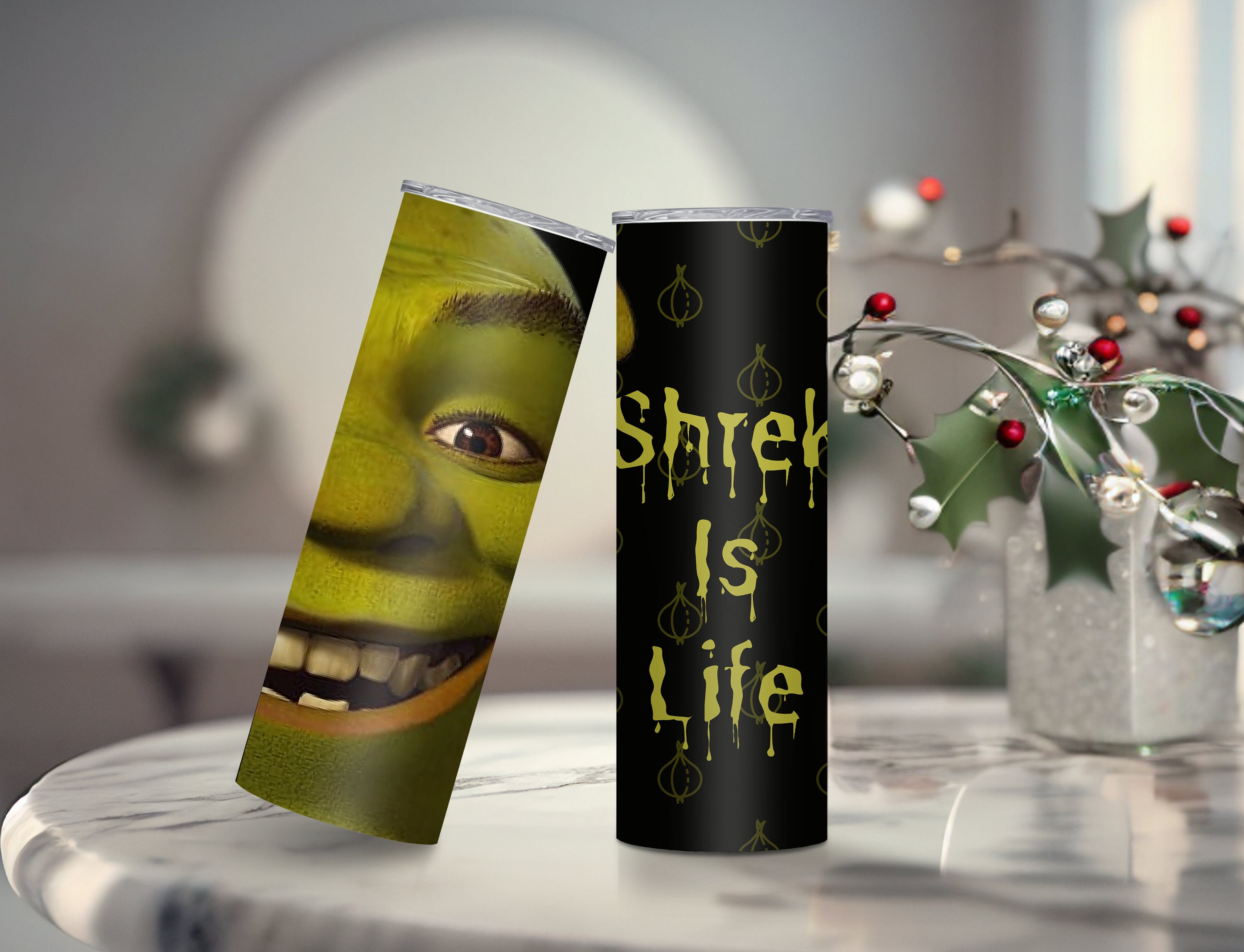 Shrek is Life Ogre Tumbler Design, 20oz Skinny Tumbler Wrap, Tumbler ...