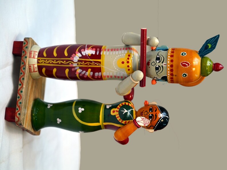 Handmade Radha Krishna Idol/hare Krishna/ Srikrishna Gopika Figurine ...