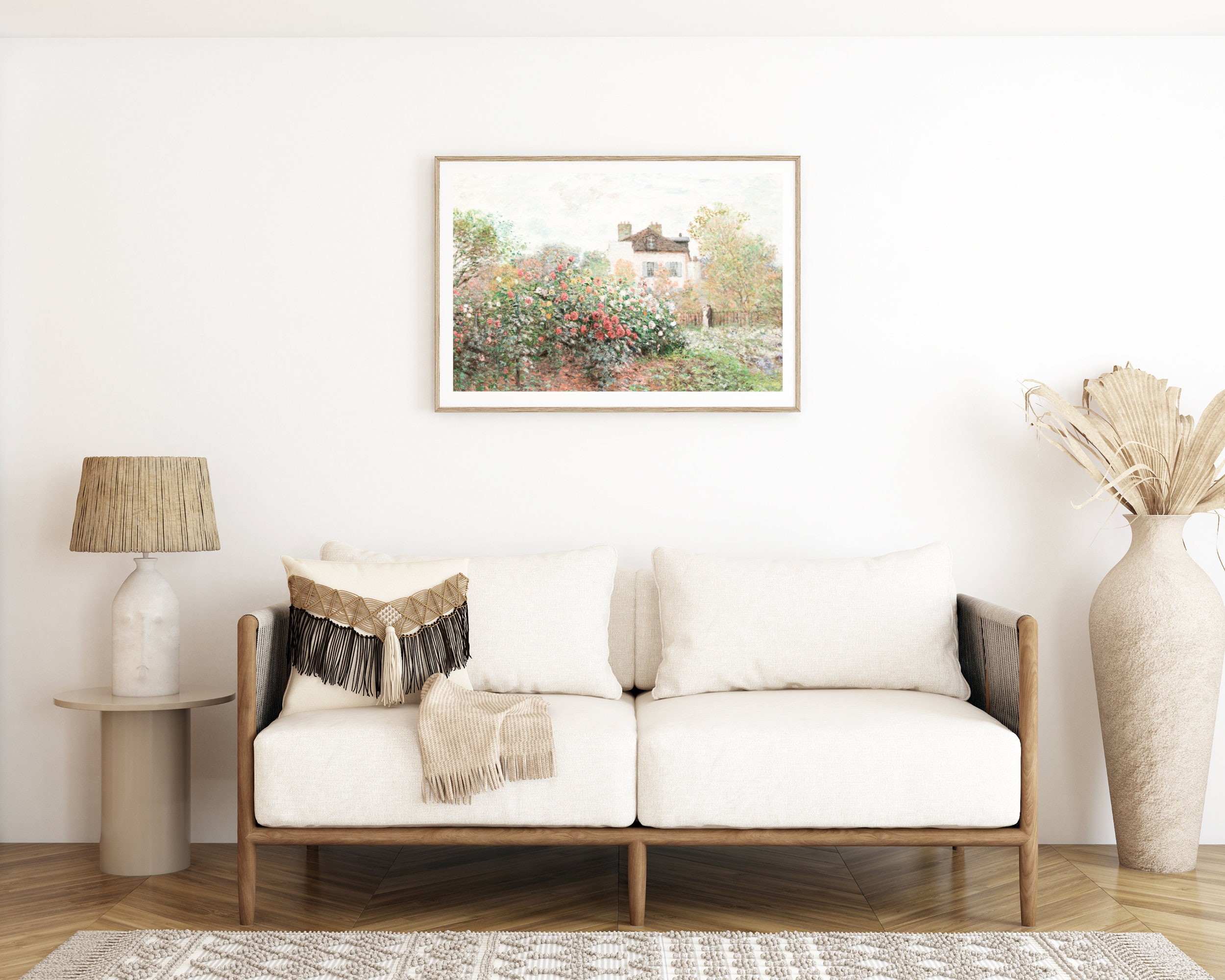 Printable Rustic Rose Cottage Painting Vintage Neutral Wall - Etsy