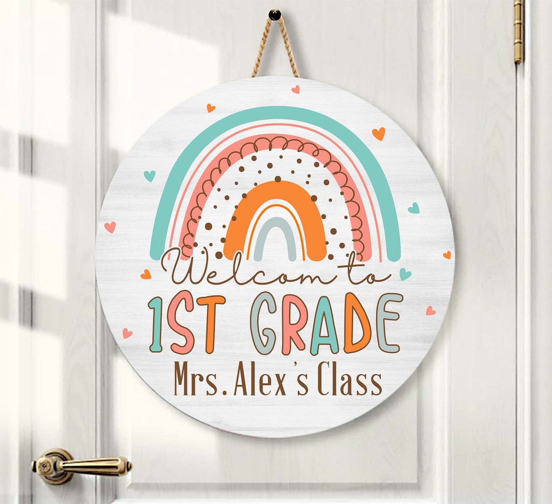 Personalized Teacher Door Sign Classroom Welcome Sign - Etsy