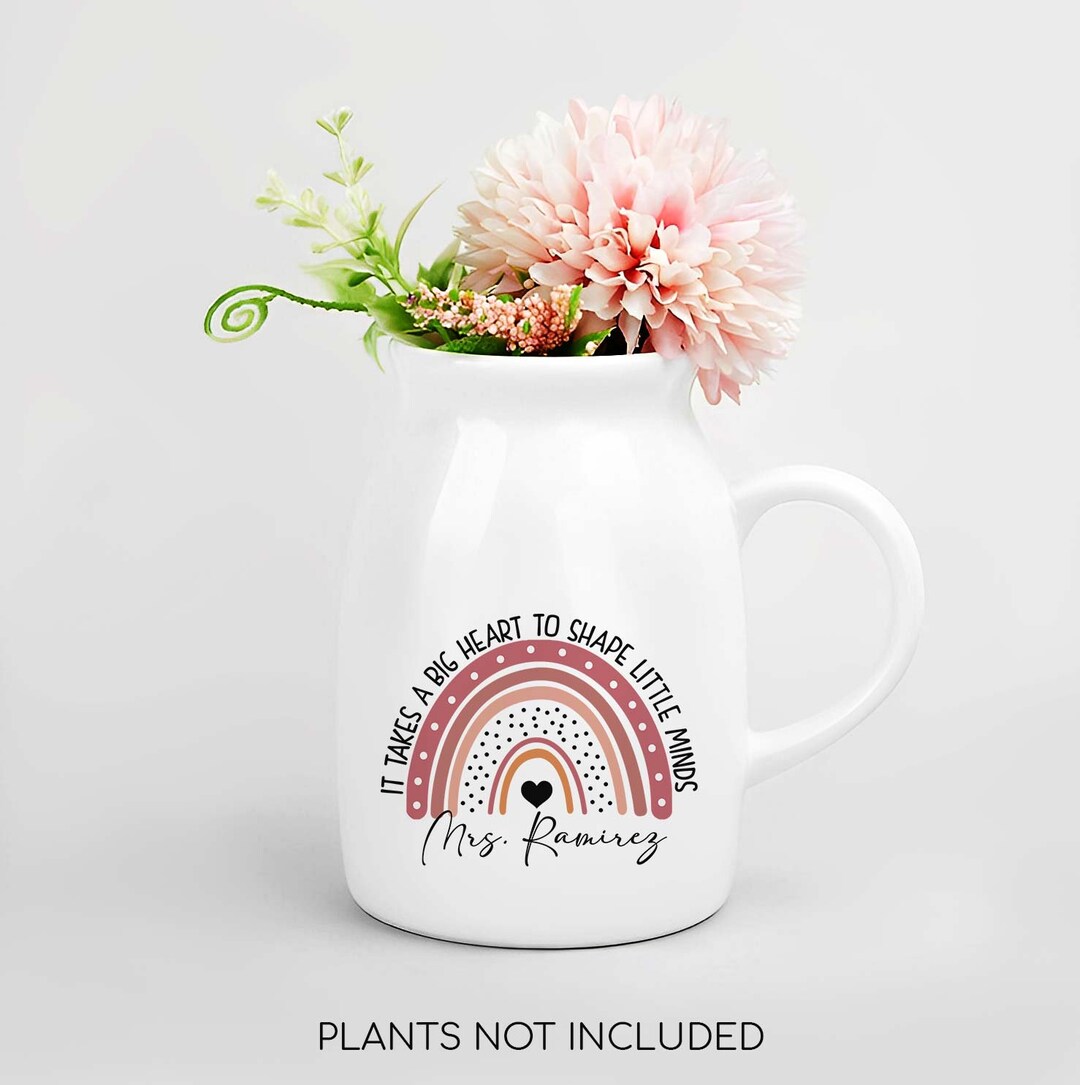 Teacher Vase Personalized Teacher Gifts Ceramic Vase Back - Etsy