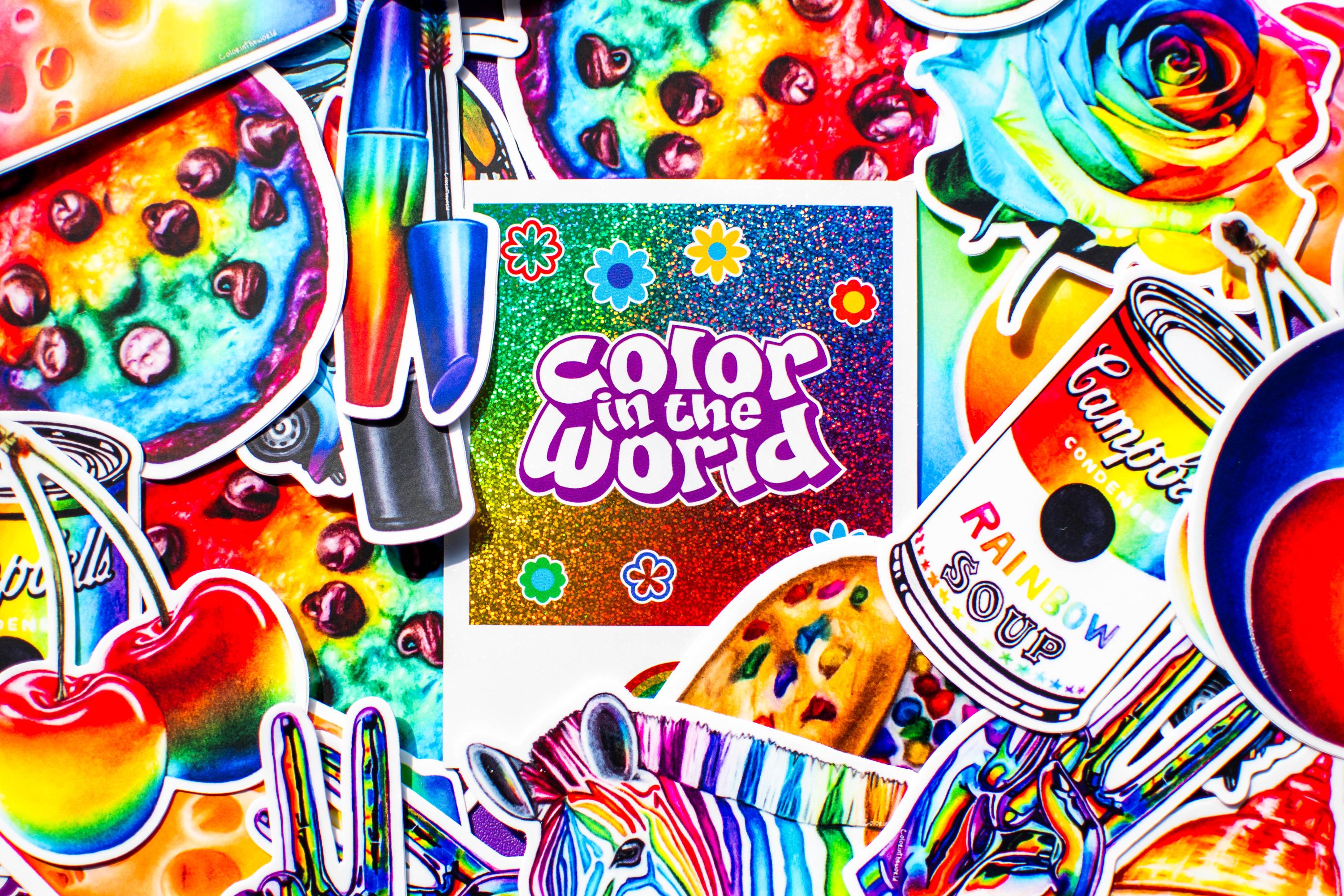 Rainbow Peace Sign Hand Sticker Colorful Laptop Decal Tablet Case ...