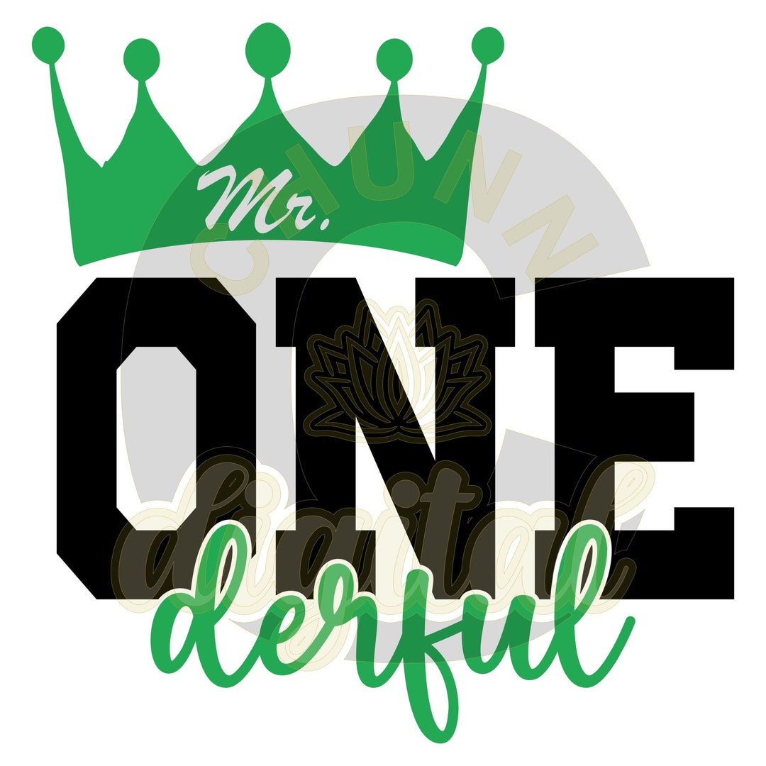 Mr. One Derful Svg - Etsy