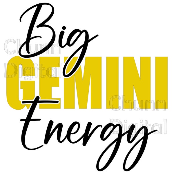 Big Gemini Energy Svg - Etsy