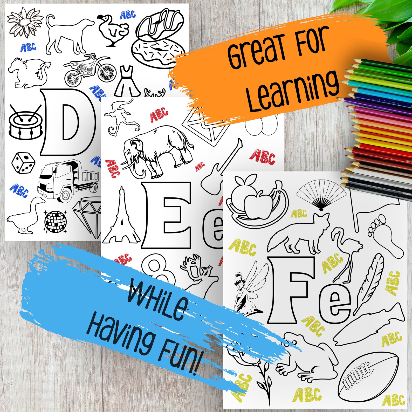 Printable Alphabet Coloring Pages - 26 Pages of Every Letter in the ...