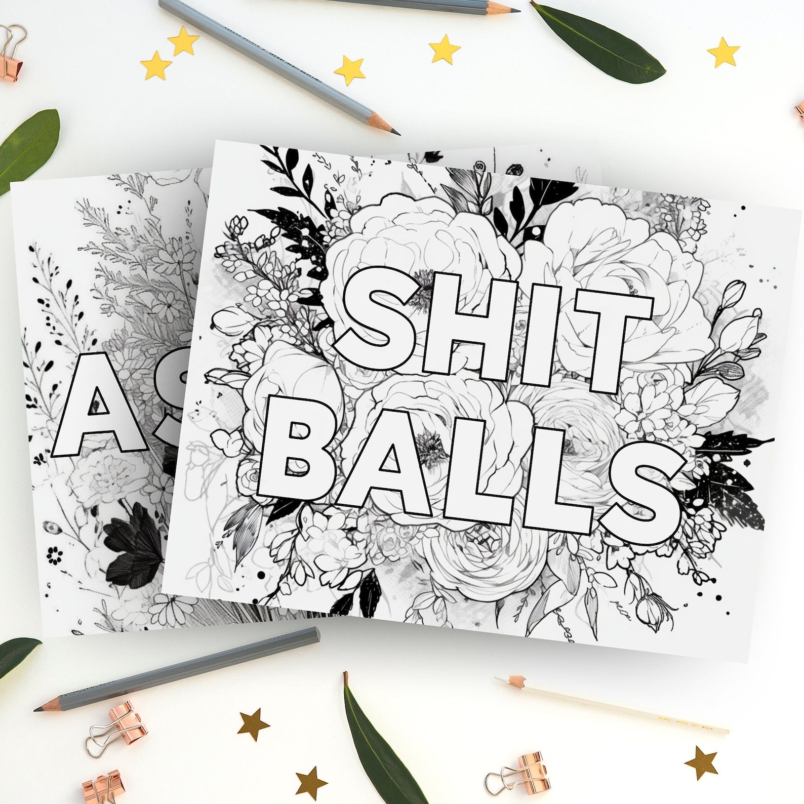 Pretty Profanity Coloring Pages - Printable - Digital Download ...