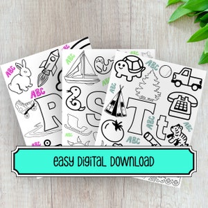 Printable Alphabet Coloring Pages - 26 Pages of Every Letter in the ...