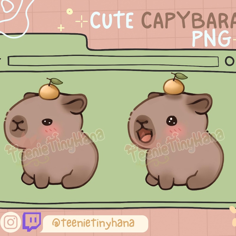 Cute Chibi Capybara - Etsy