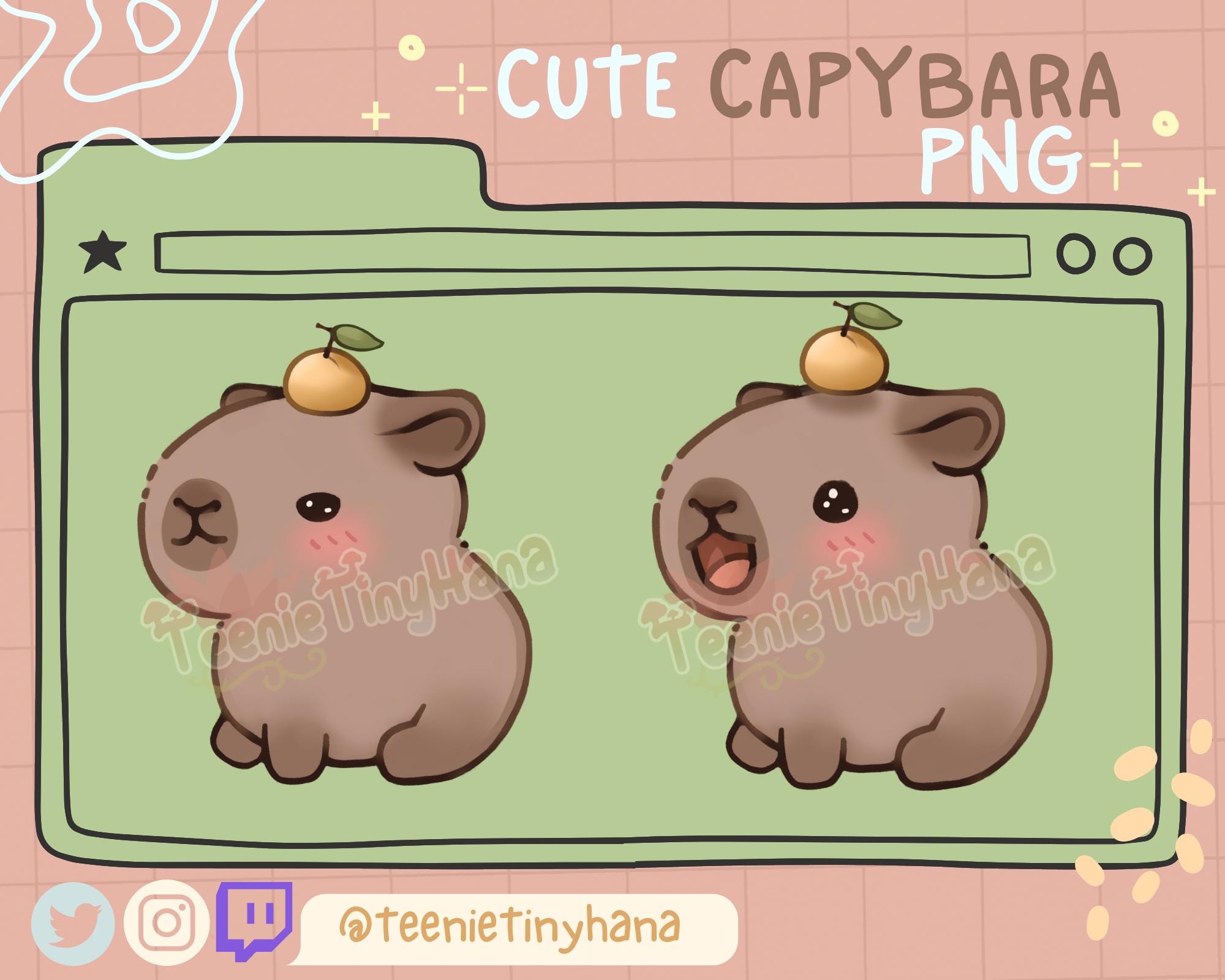 Cute Capybara Pngtuber | Chibi | Cute | Kawaii | Twitch | Youtube ...