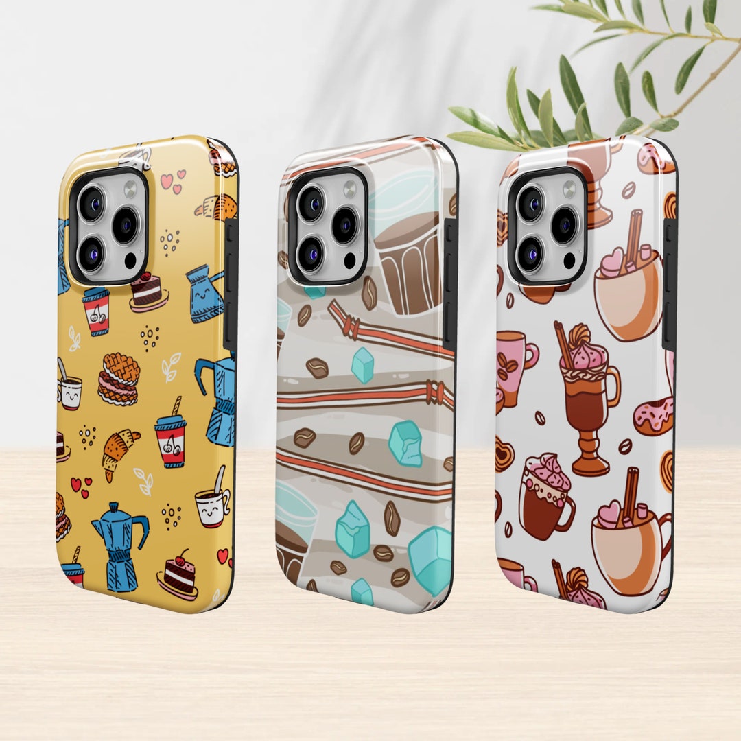 Tough Coffee Phone Case Latte Cover for iPhone 15pro, 14, 13, 12, 11 ...
