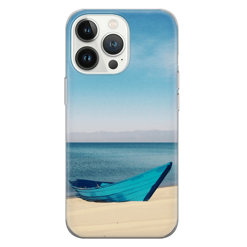 Beach Sea Phone Case Solid Aesthetic Ocean Cover for iPhone 15 Pro Max ...