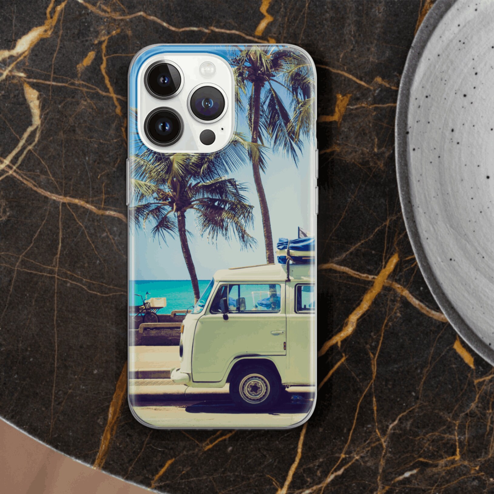 Beach Sea Phone Case Solid Aesthetic Ocean Cover for iPhone 15 Pro Max ...