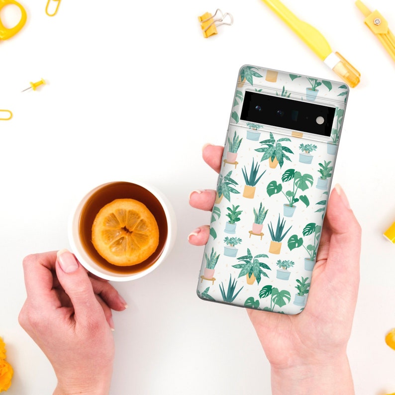 Green Phone Case Greenery Cover for Google Pixel 8, 8pro, 7A, 7pro, 6A ...