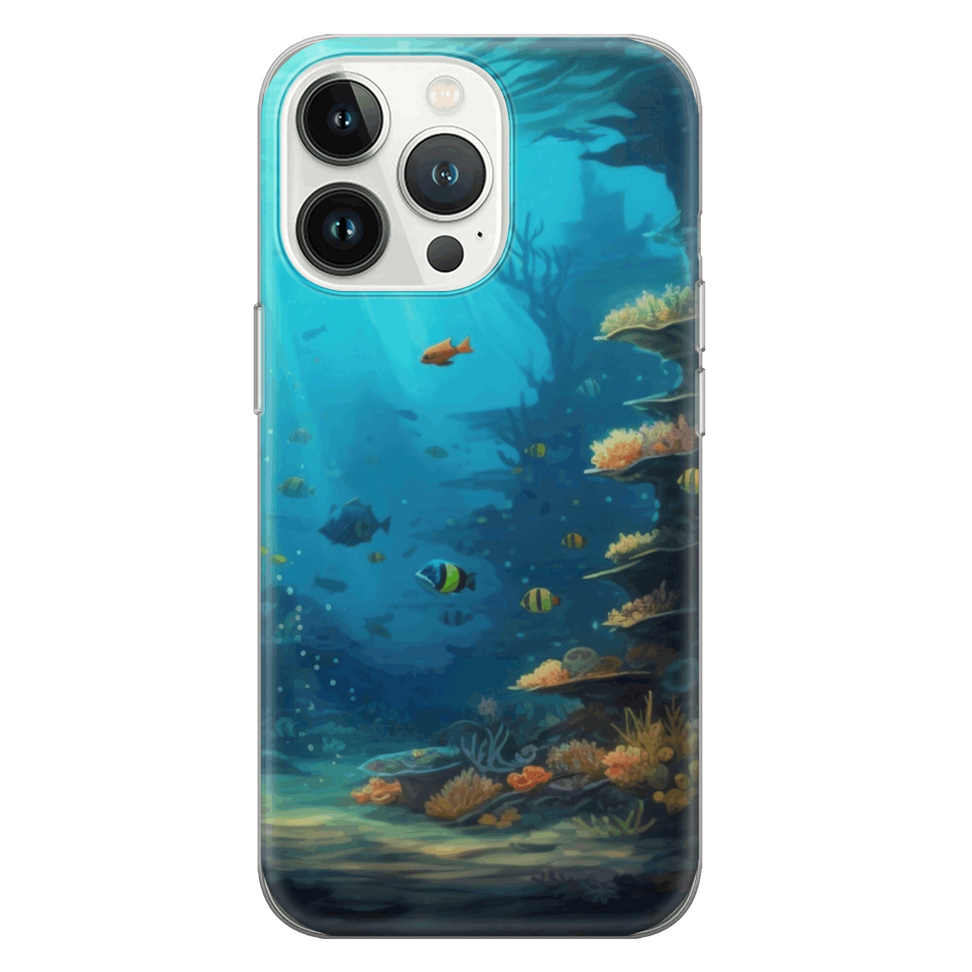 AI Art Sea Phone Case Underwater Ocean Cover Fit for iPhone 15 Pro Max ...