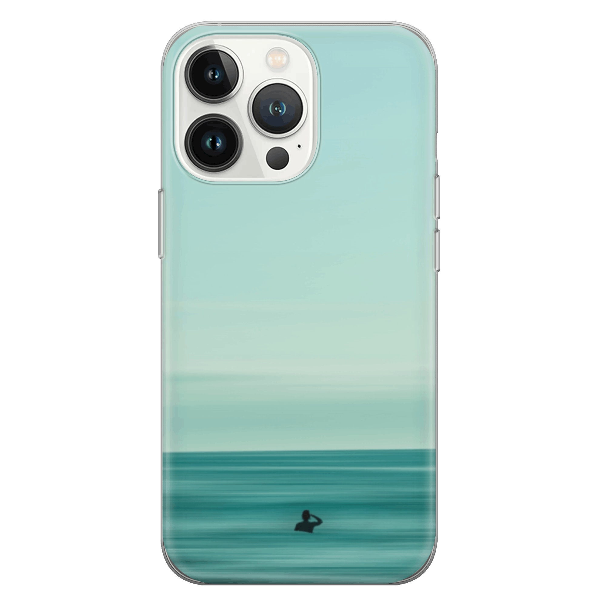 Beach Sea Phone Case Solid Aesthetic Ocean Cover for iPhone 15 Pro Max ...