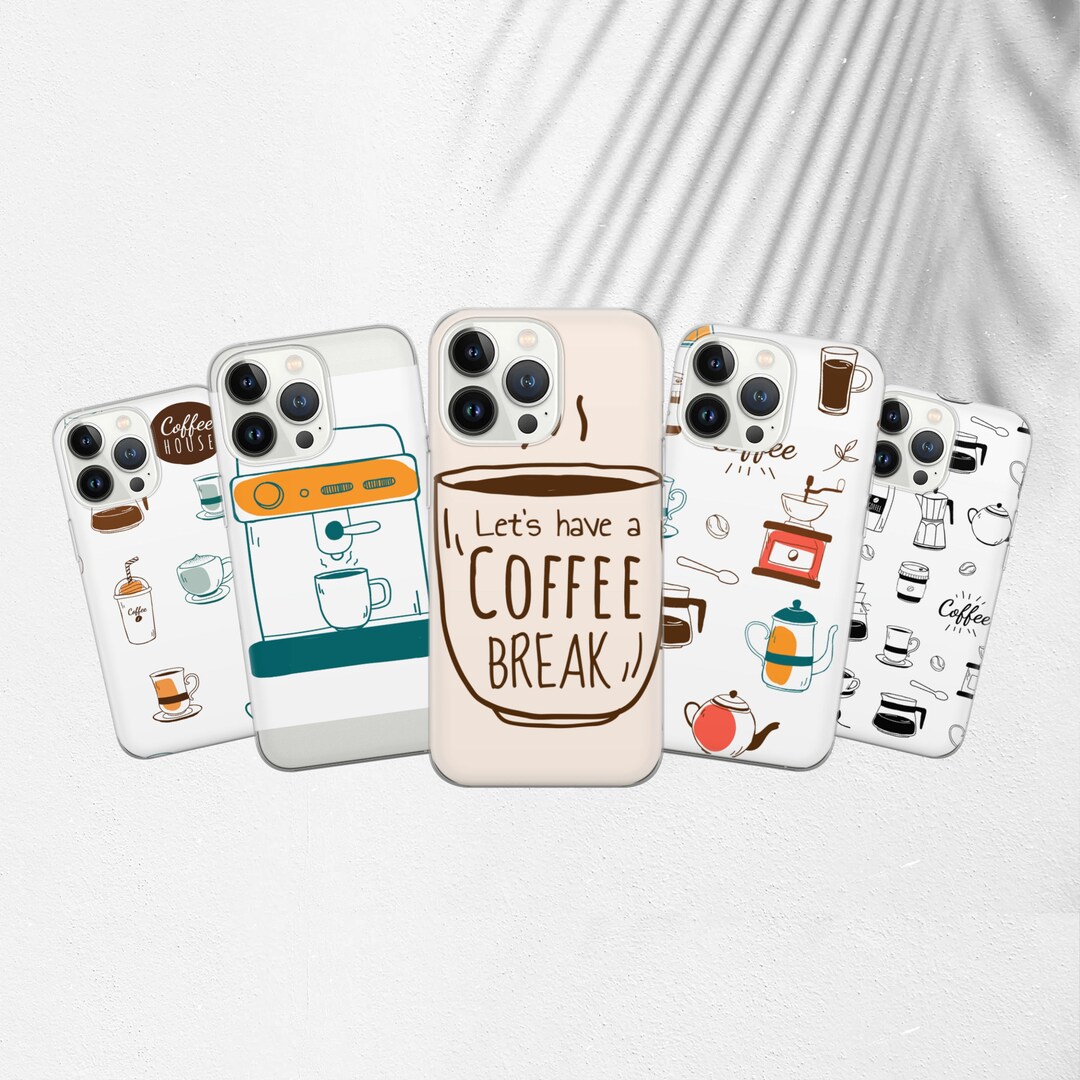 Coffee Phone Case Pattern Beans Hot Cover Fit for iPhone 15 Pro Max, 14 ...