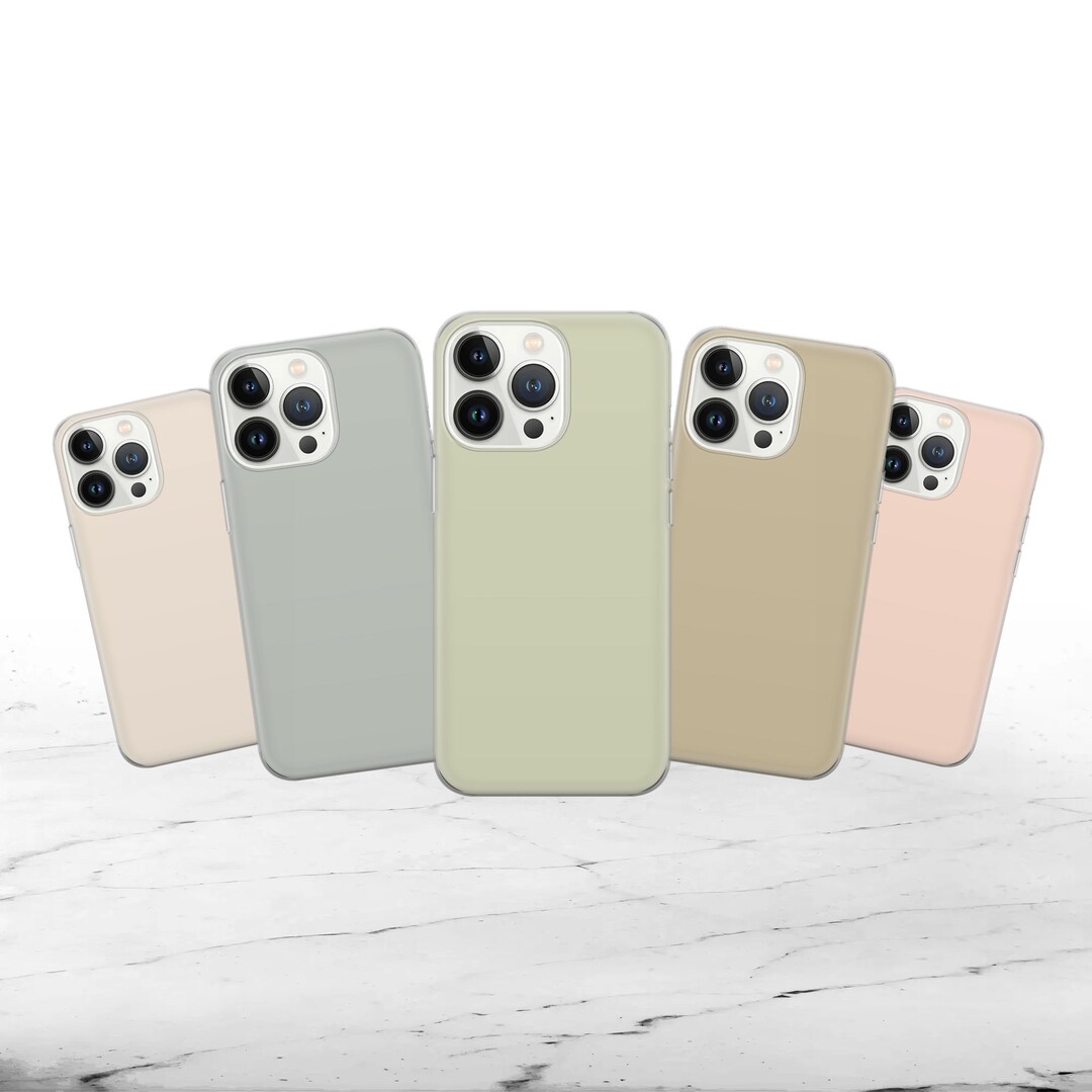 Gray Pastel Coloured Phone Case Clean Cover Fit for iPhone 15 Pro Max ...