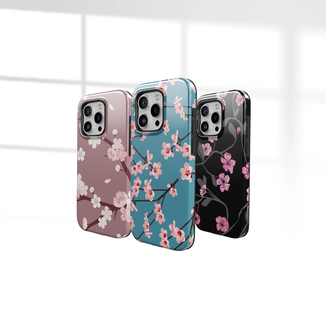 Hanami Phone Case Cherry Blossom TOUGH Cover Fit for iPhone 15 Pro Max ...