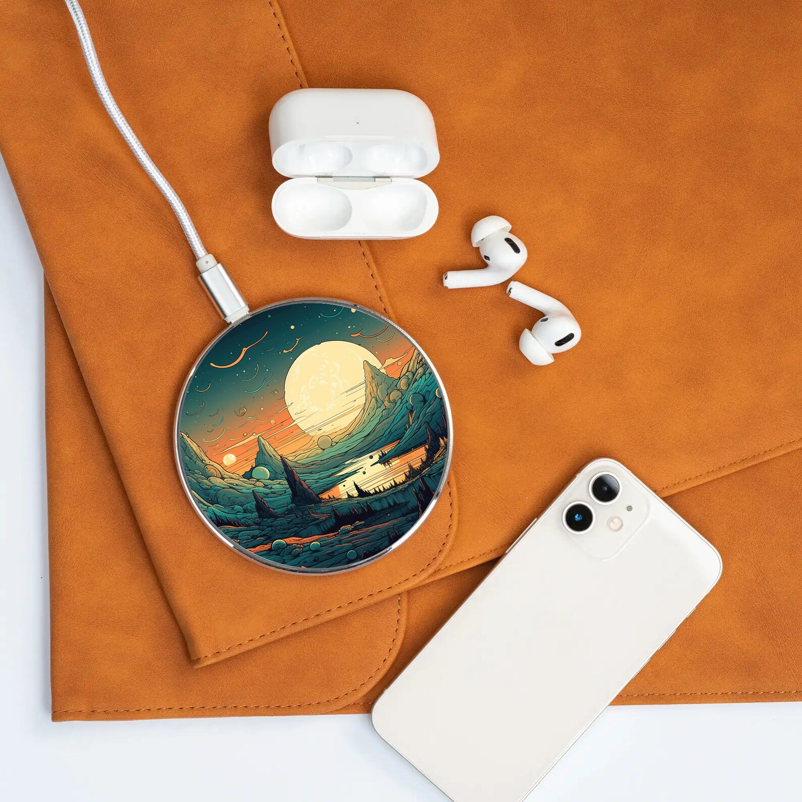 Stars Mobile Charger 15W Wireless Charging Moon Pad - Qi Compatible ...