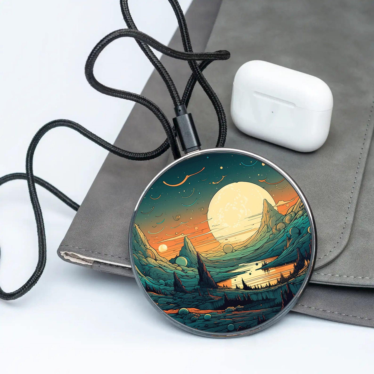 Stars Mobile Charger 15W Wireless Charging Moon Pad - Qi Compatible ...