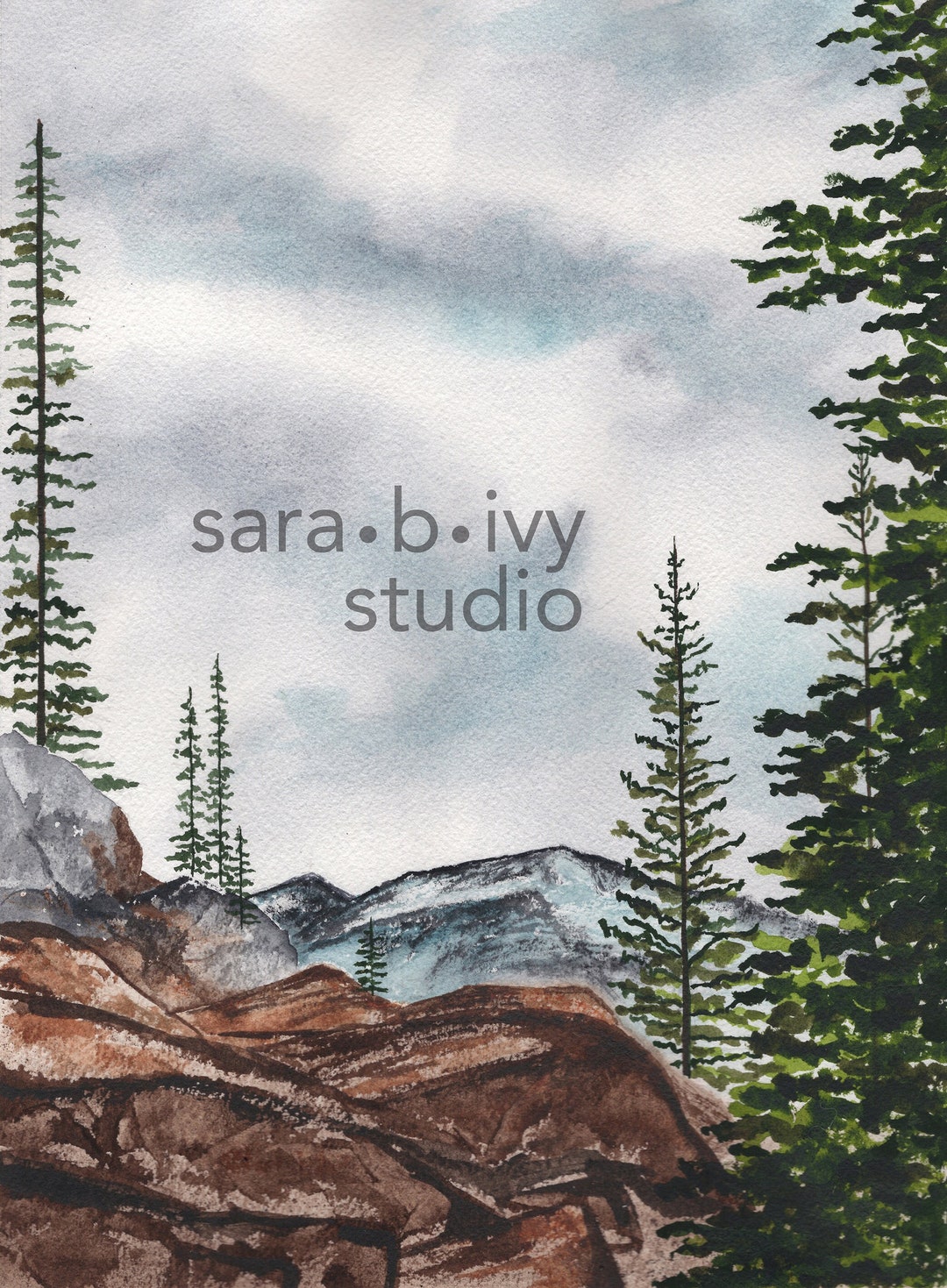Mountain Vista Landscape Limited Edition of 20 Fine Art Print, Winter ...