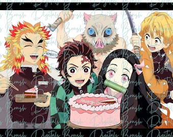 Anime Poster or Card Digital Print | Handmade Print | Demon Anime ...