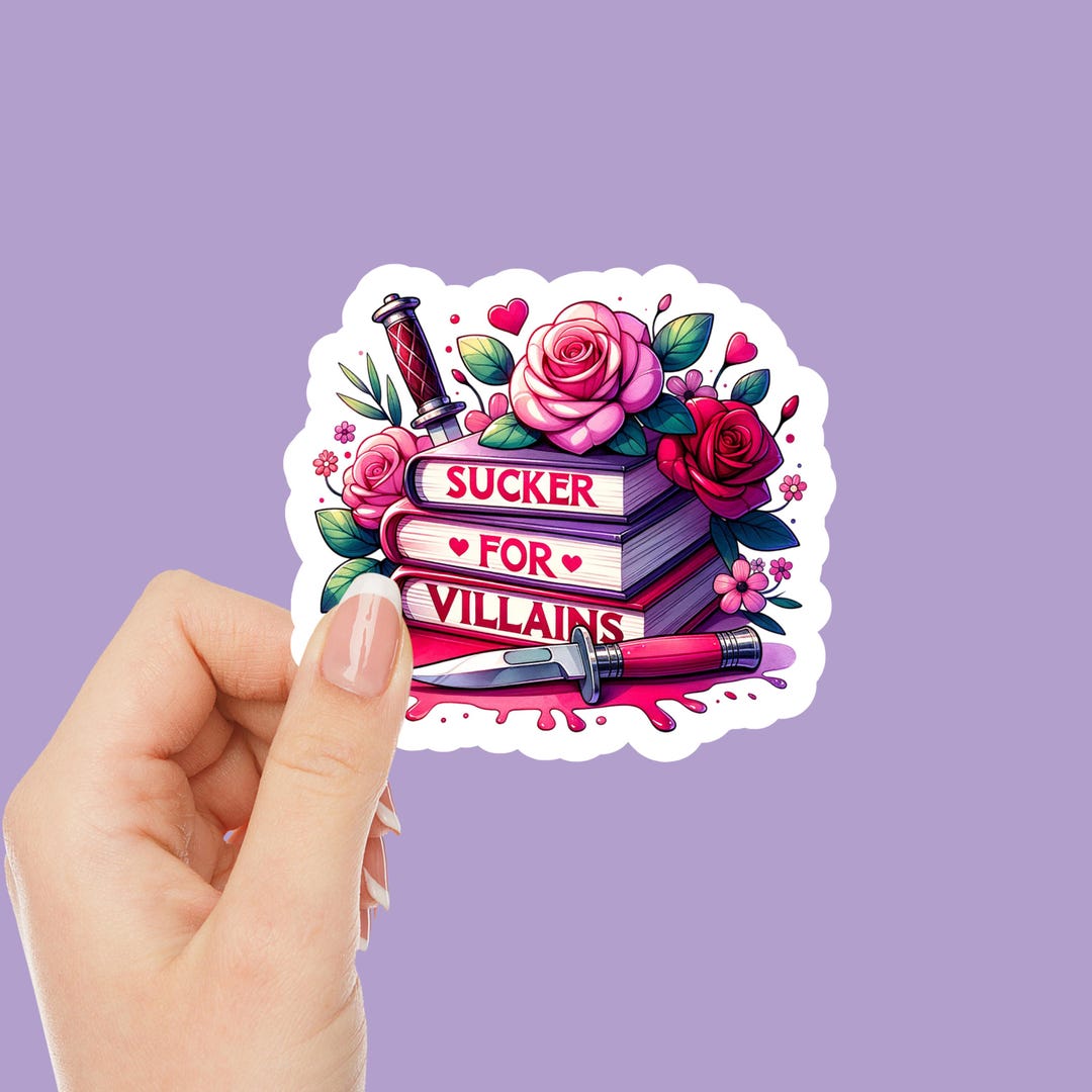Sucker for Villains Vinyl Sticker | Romance Book Merch Kindle Sticker ...