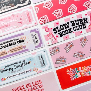 Romance Book Trope Book Stack Paper Cardstock Bookmark | Romance Book Merch - Etsy