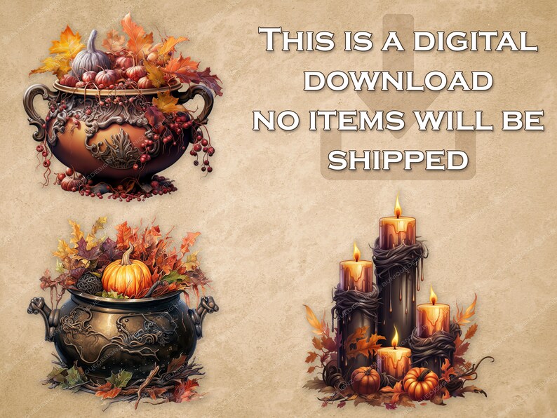 Fall Autumn Witch Clipart Bundle, Autumn Illustrations Clip Art ...