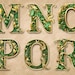 Regal Green & Gold Alphabet Clipart Bundle, Art Nouvea Letters ...