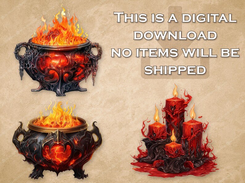 Fire Witch Clipart Set, Red Witch Clipart, Commercial Use Clip Art, 22 ...