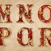 Regal Red & Gold Alphabet Clipart Bundle, Art Nouvea Letters ...