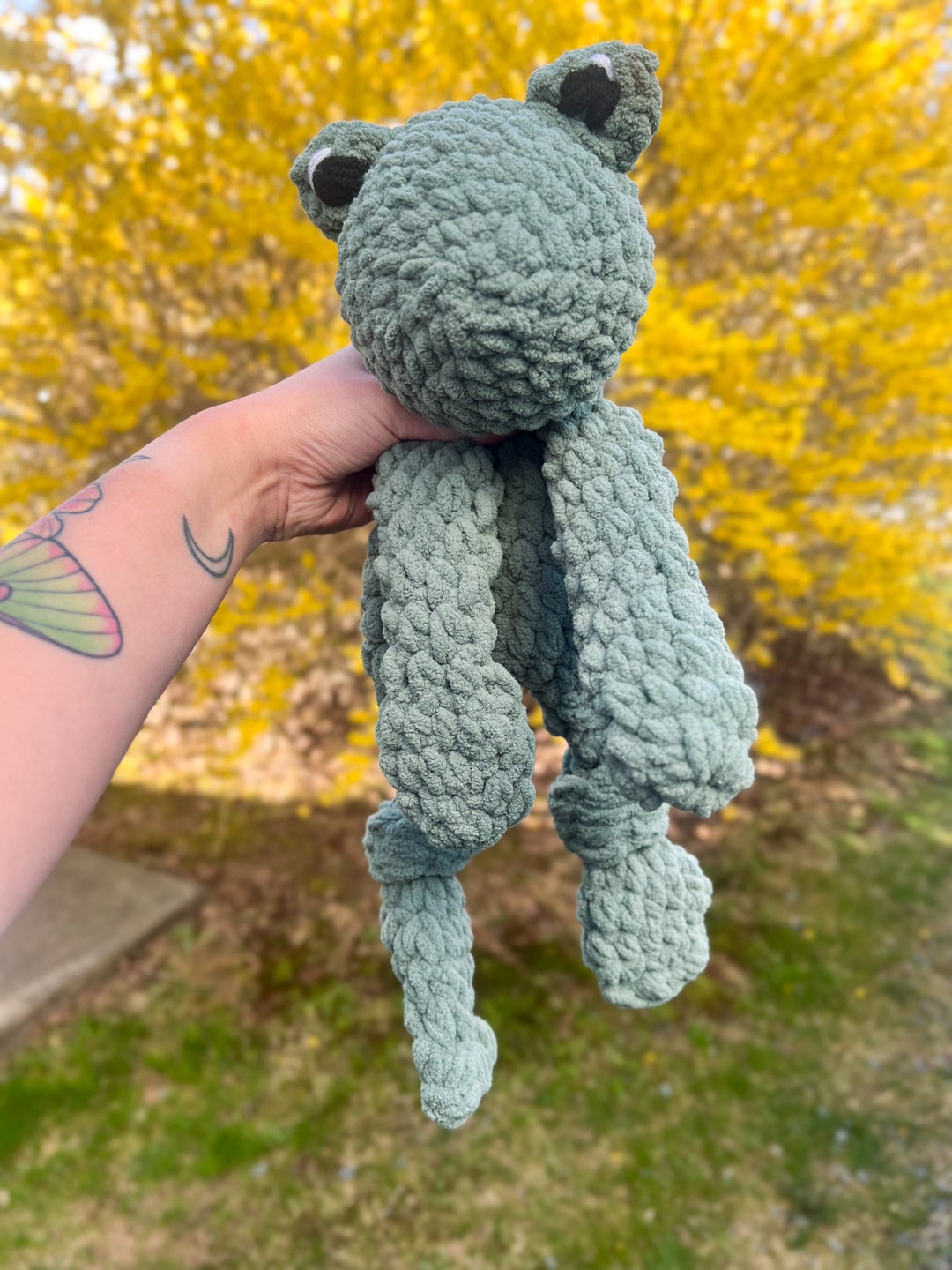 READY TO SHIP! Frog Baby Lovey Crochet Snuggler for Newborn Gift ...