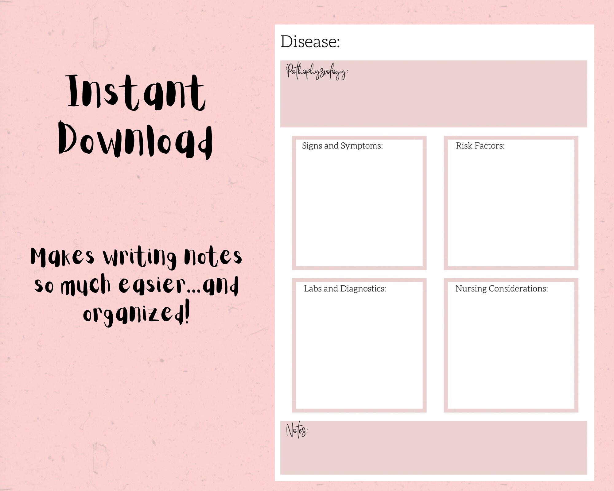 Nursing Notes Nursing School Notes Nursing Notes Template Nursing ...