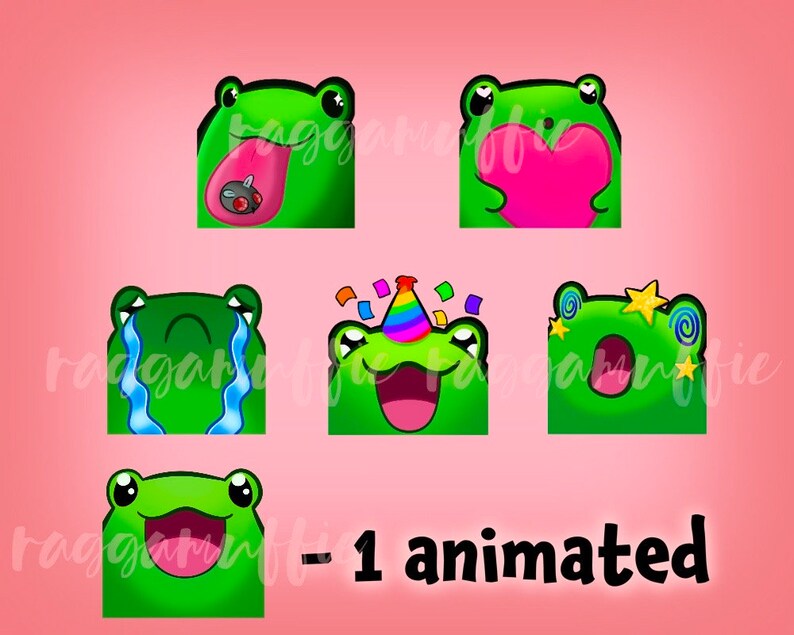 Froggy Twitch Emote Pack - Etsy