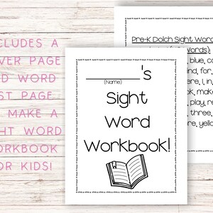 40 Sight Words Printable Worksheets Dolch Pre Primer Words Preschool ...