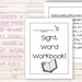 40 Sight Words Printable Worksheets Dolch Pre Primer Words Preschool ...