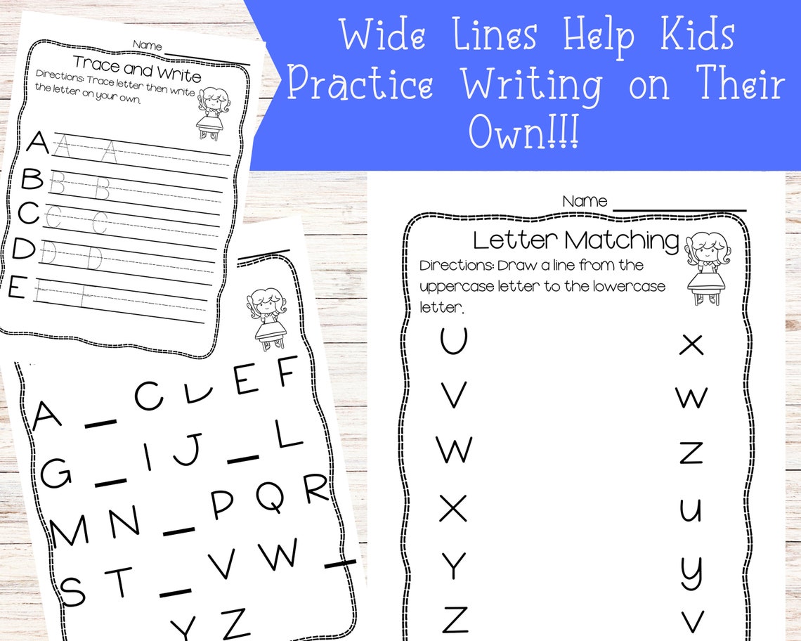 ABC Practice Worksheets Letter Recognition Handwriting Practice ...