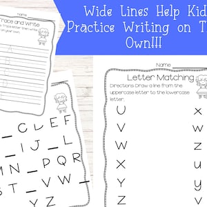 ABC Practice Worksheets Letter Recognition Handwriting Practice ...