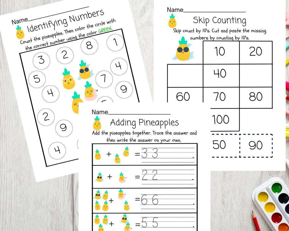 Kindergarten Math Worksheets Addition Worksheets Math Activities ...