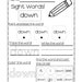 40 Sight Words Printable Worksheets Dolch Pre Primer Words Preschool ...